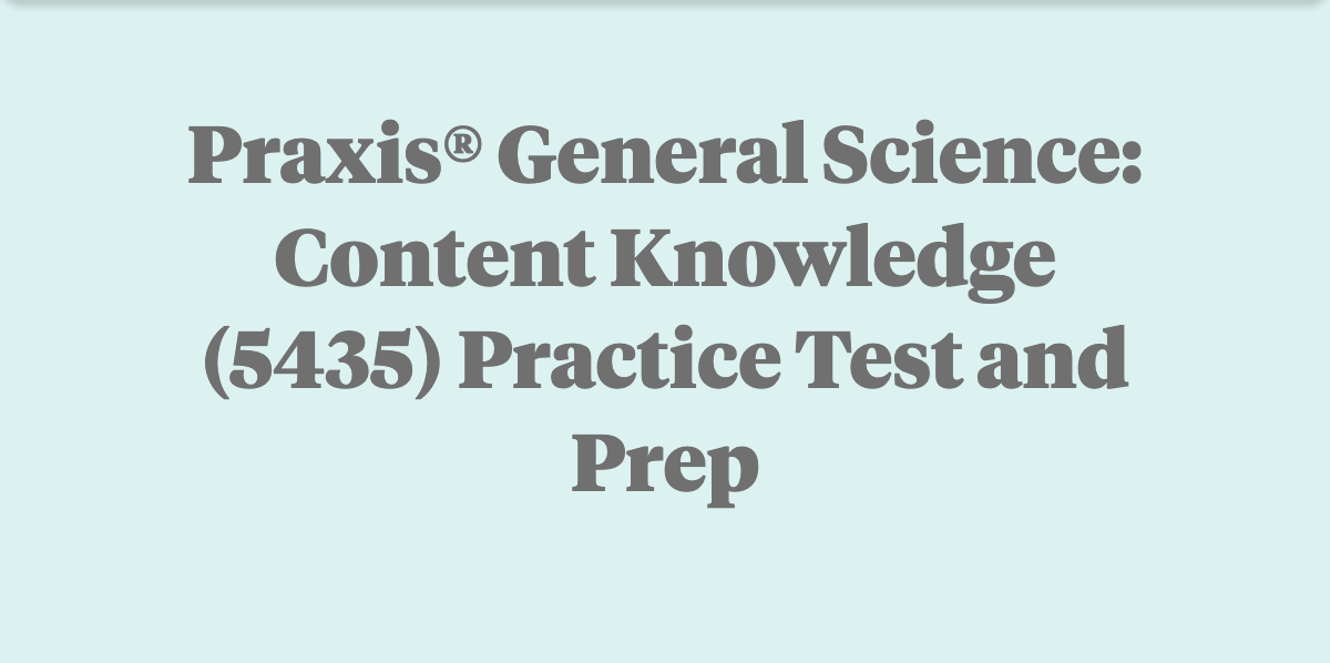 Free Praxis (5435) Practice Test